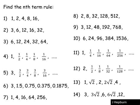 Nth Term Of A Geometric Sequence Variation Theory
