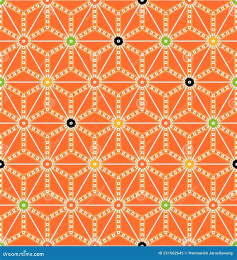 Japanese Hexagon Star Vector Seamless Pattern Stock Vector Illustration Of Decoration