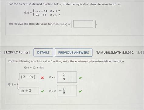 Solved For The Piecewise Defined Function Below State The Chegg Com