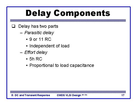 5 Dc And Transient Response Lecture 4 Delay