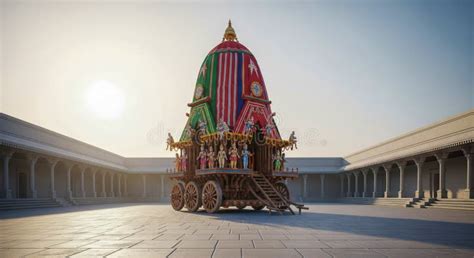 Large Wooden Chariot For Rath Yatra Hindu Festival In India Beautiful