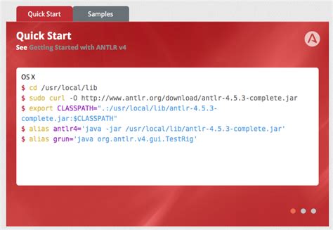 Antlr 4 Installation Failed On Os X Stack Overflow