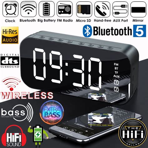 BEST Bluetooth Speaker Wireless Bluetooth Music Player Mirror Screen Digital Alarm Clock