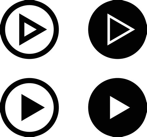 music sound play button icon set 27501051 vector art at vecteezy