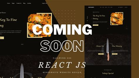 Tailwind Css React Restaurant Website Design Tutorial Coming Soon Youtube