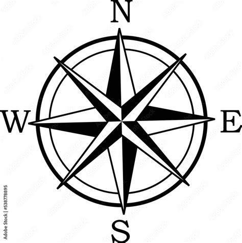 Compass Rose Stock Vector Adobe Stock