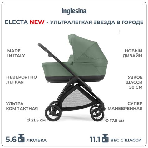 Коляска 2 в 1 Inglesina Electa New с подставкой под люльку Standup ...