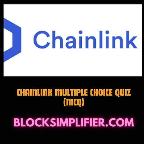 Chainlink Multiple Choice Quiz Mcq