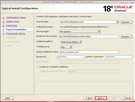 Perform Basic Installation For Non Container Database