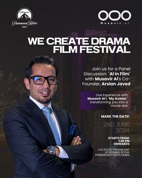 Arslan Javed On Linkedin Join Us Tomorrow For A Panel Discussion Ai In Film At We Create