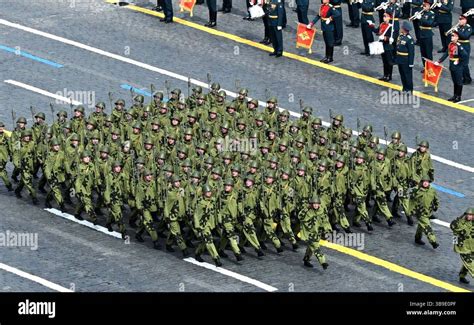 Soldiers Formation Parade Military Parade Of The Russian Army On Red