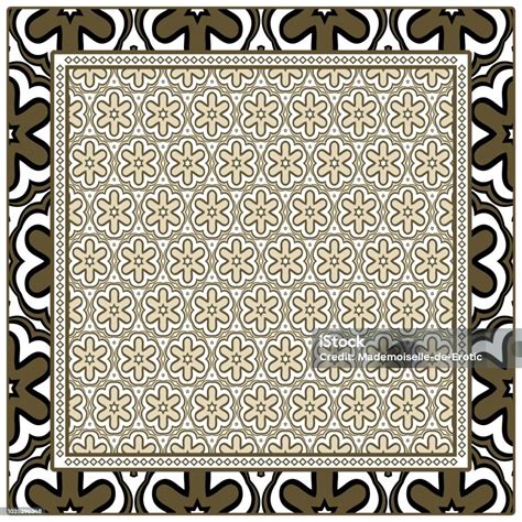 배경 화려한 레이스 프레임으로 기하학적 인 패턴입니다 그림입니다 스카프 인쇄 직물 커버 스크랩북 두건 숄 목도리에 대 한 0명에 대한 스톡 벡터 아트 및 기타 이미지