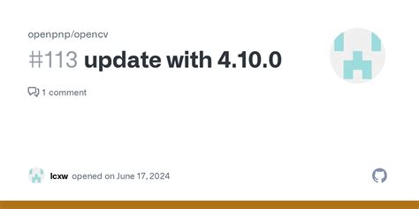 Update With 4100 · Issue 113 · Openpnpopencv · Github