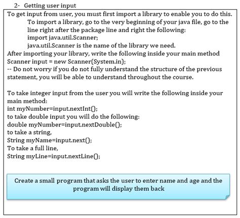 Solved 2 Getting User Input To Get Input From User You