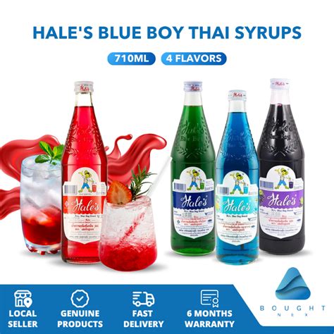 Hales Blue Boy Thai Syrups 600ml710ml Halal Sala Cream Soda Cordial