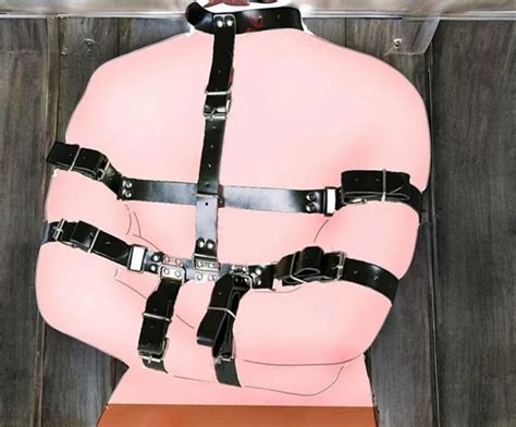 Armbinder Bdsm Slave Lingerie Leather Arm Behind Back Binder Straight Jacket Self Bondage Sex