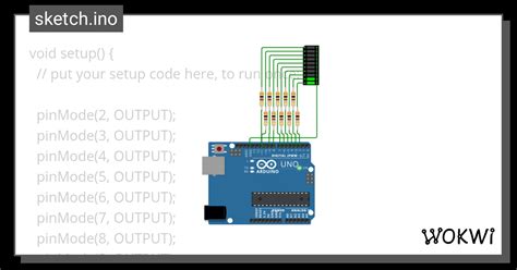 Led Ruler Sequential Filling Wokwi Esp32 Stm32 Arduino Simulator