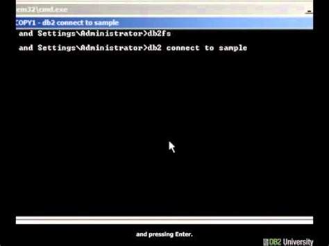 DB First Steps And The SAMPLE Db YouTube