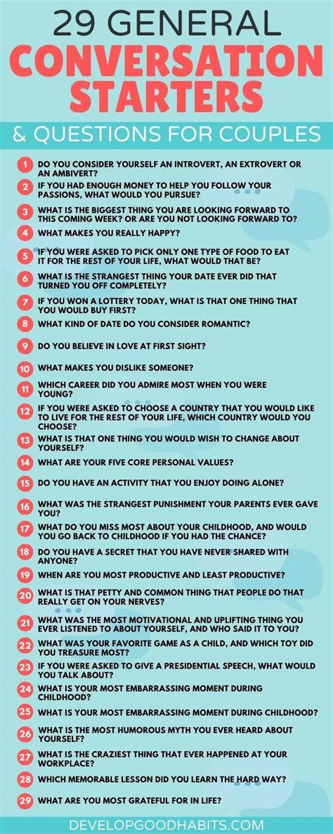 Conversation Starters For Couples Artofit