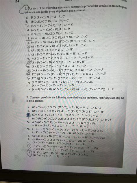 Solved Construct Proofs For Exercise Set 6 Arguments L N