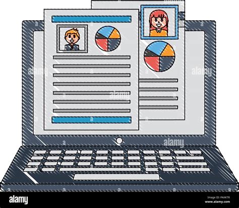 Laptop Computer With Curriculum Vitae Icon Stock Vector Image And Art Alamy