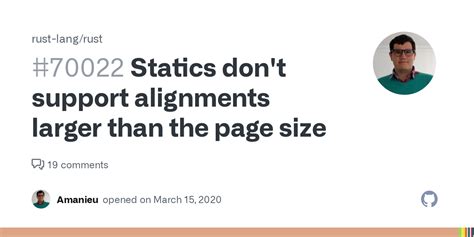 statics don t support alignments larger than the page size · issue