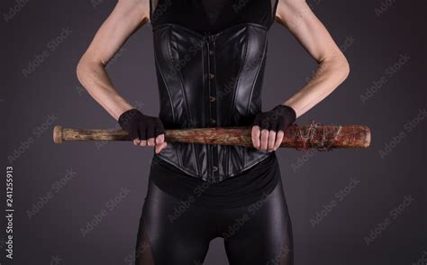 Sexy Female Assassin With A Bat Stock Photo Adobe Stock