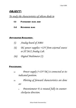 Silicon Diode Exp DOC