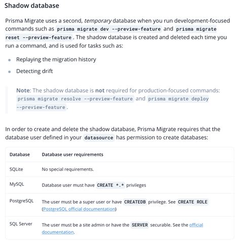 Prisma Migrate Error Creating Shadow Database · Issue 4571 · Prismaprisma · Github