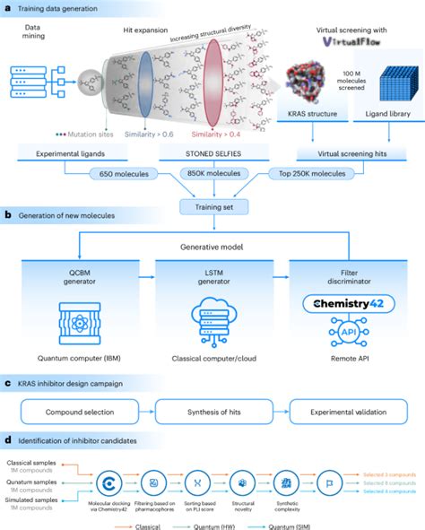 Quantum Computing Enhanced Algorithm Unveils Potential Kras Inhibitors