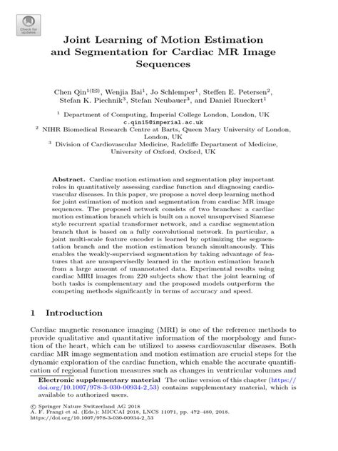 Joint Learning Of Motion Estimation And Segmentation For Cardiac Mr