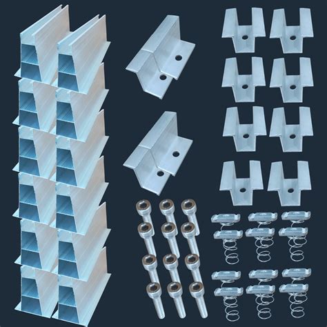 Buy Aluminium Mini Rail Set 100 Mm 12 Pcs At Best Price In India Kenbrook Solar