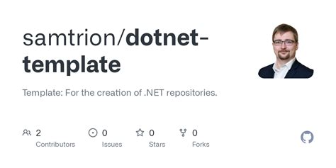 Github Samtriondotnet Template Template For The Creation Of Net Repositories