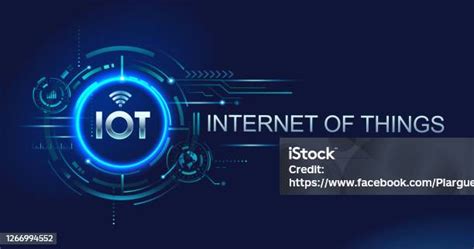 사물 인터넷 장치 및 네트워크의 연결 개념입니다 미래지향적인 파란색 배경에 네트워크 연결의 거미줄 누름 버튼에 대한 스톡 벡터 아트 및 기타 이미지 Istock
