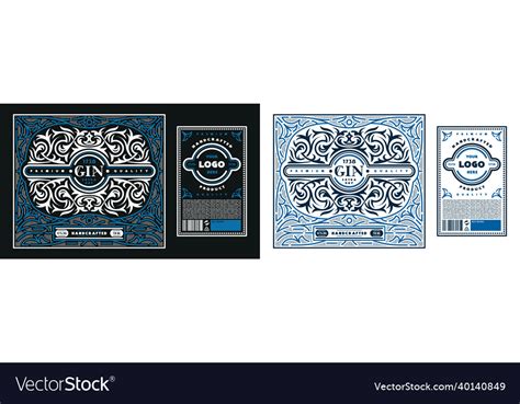 Template Decorative Label For Gin Royalty Free Vector Image