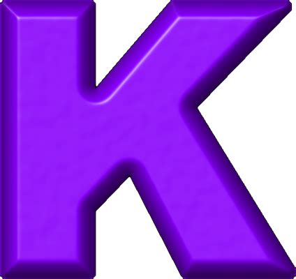Presentation Alphabets Purple Refrigerator Magnet K