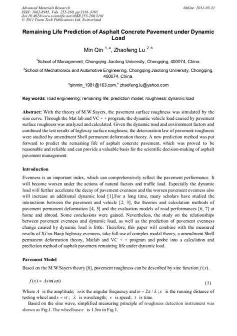 Remaining Life Prediction Of Asphalt Concrete Pavement Under Dynamic