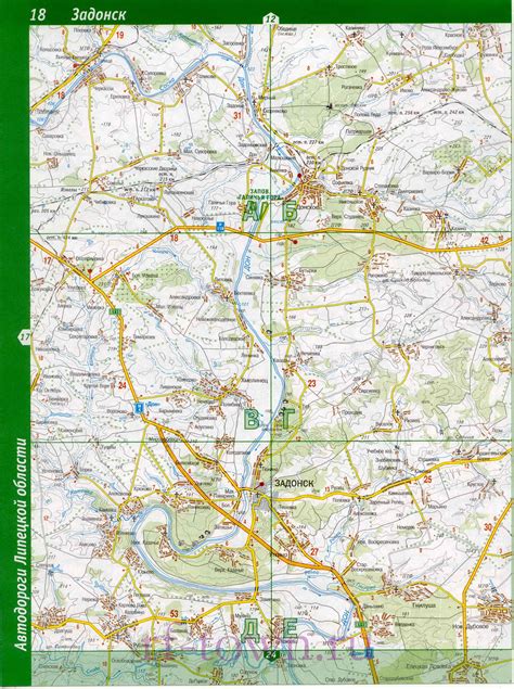 Карта елецкого района липецкой области с дорогами и деревнями подробная