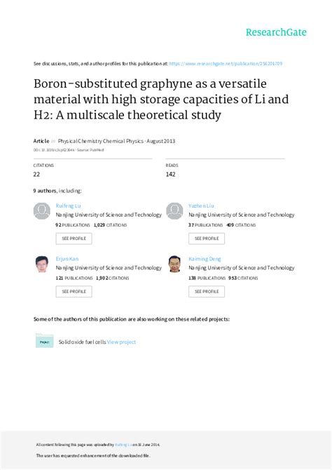 Pdf Boron Substituted Graphyne As A Versatile Material With High