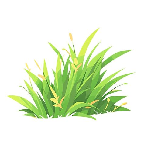 Cute Simple Grass A Delightful Flat Style Illustration In High