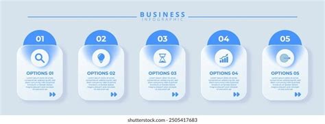 아이콘과 5 옵션 또는 단계로 벡터 인포그래픽 레이블에 대한 템플릿 디자인 프로세스 다이어그램 프레젠테이션 워크플로 레이아웃 배너 흐름도 및 인포그래픽에