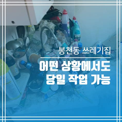 작업 후기 봄봄의 정리 쓰레기집 청소 폐기물 처리 유품정리 등 서비스 제공