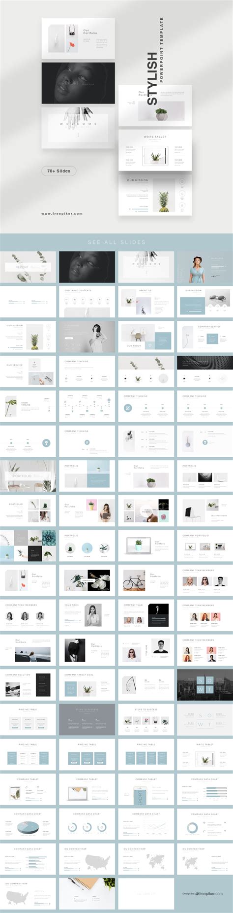 Freepiker Stylish Powerpoint Template