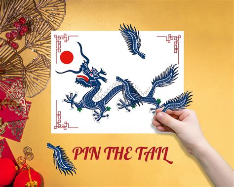 Pin The Tail On The Dragon Game Lunar New Year Activity Pdf Etsy
