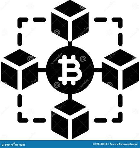 Blockchain Icon Cryptocurrency Related Vector Stock Vector Illustration Of Record Digital