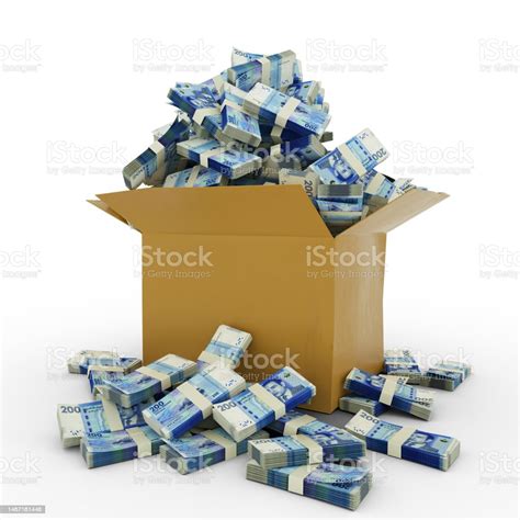 흰색 배경에 격리된 모로코 디르함 지폐로 가득 찬 판지 상자의 3d 렌더링 0명에 대한 스톡 사진 및 기타 이미지 0명 가나 가득 찬 Istock