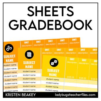 Google Sheets Gradebook By Ladybug S Teacher Files TpT