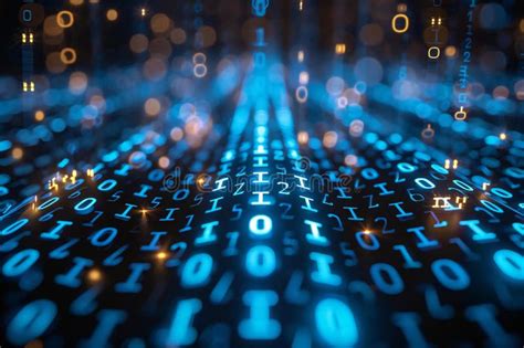 Digital Background Featuring Blue Binary Code Numbers And Code On Dark Black Backdrop Perfect