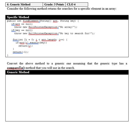 solved 6 generic method grade 3 points clo 4 consider the
