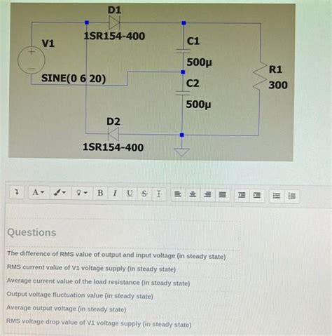 solved questions the difference of rms value of output and
